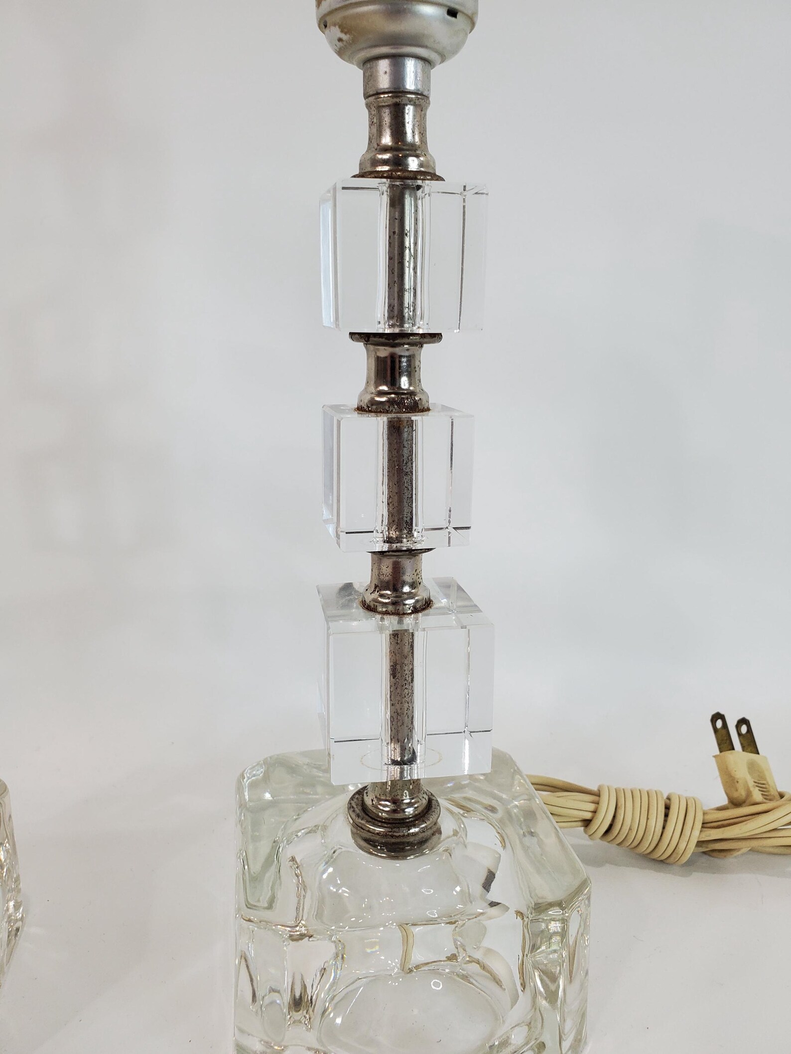 Vintage Lucite Dresser Boudoir Stacked Block Lamps - Etsy