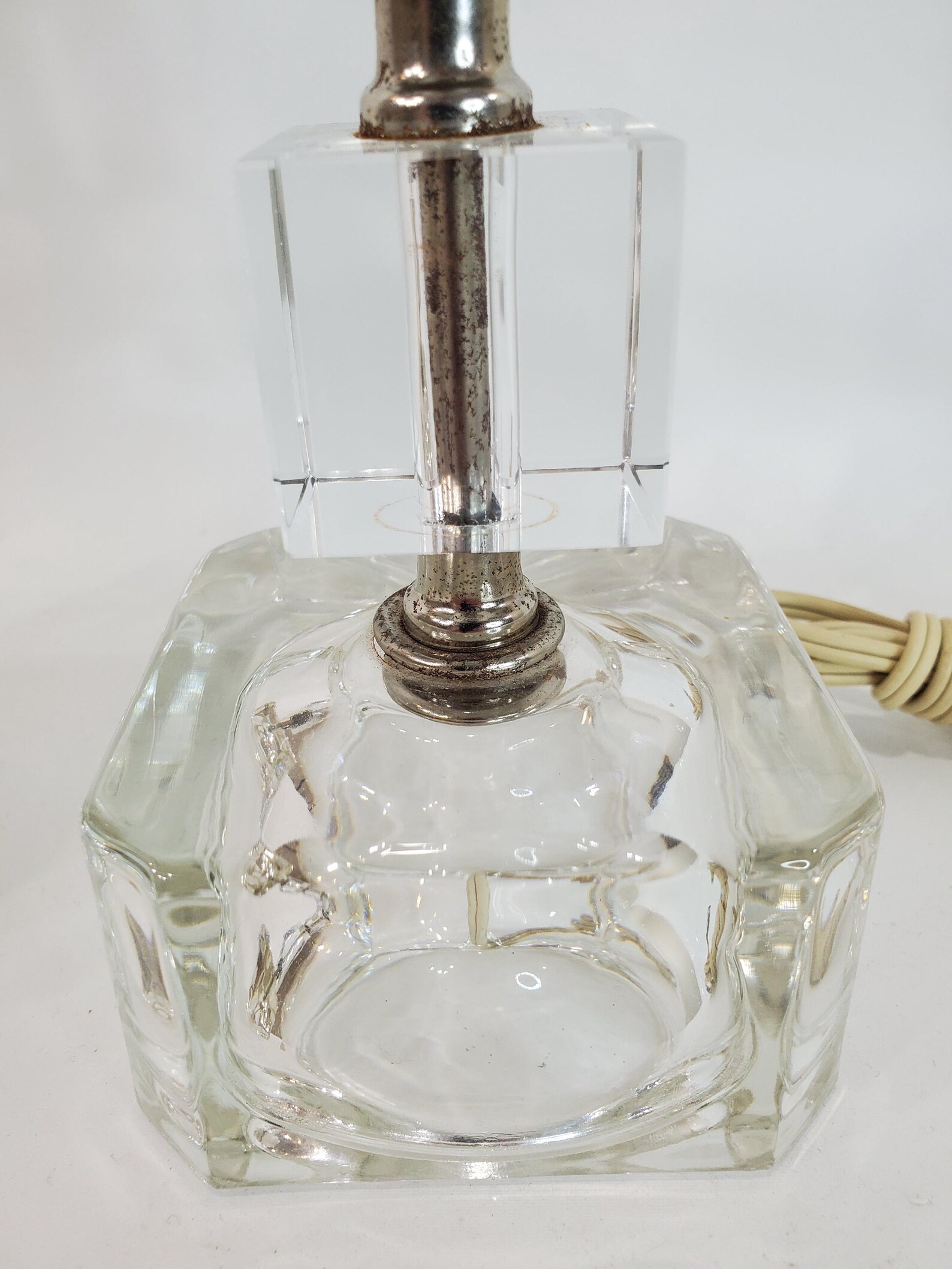Vintage Lucite Dresser Boudoir Stacked Block Lamps - Etsy