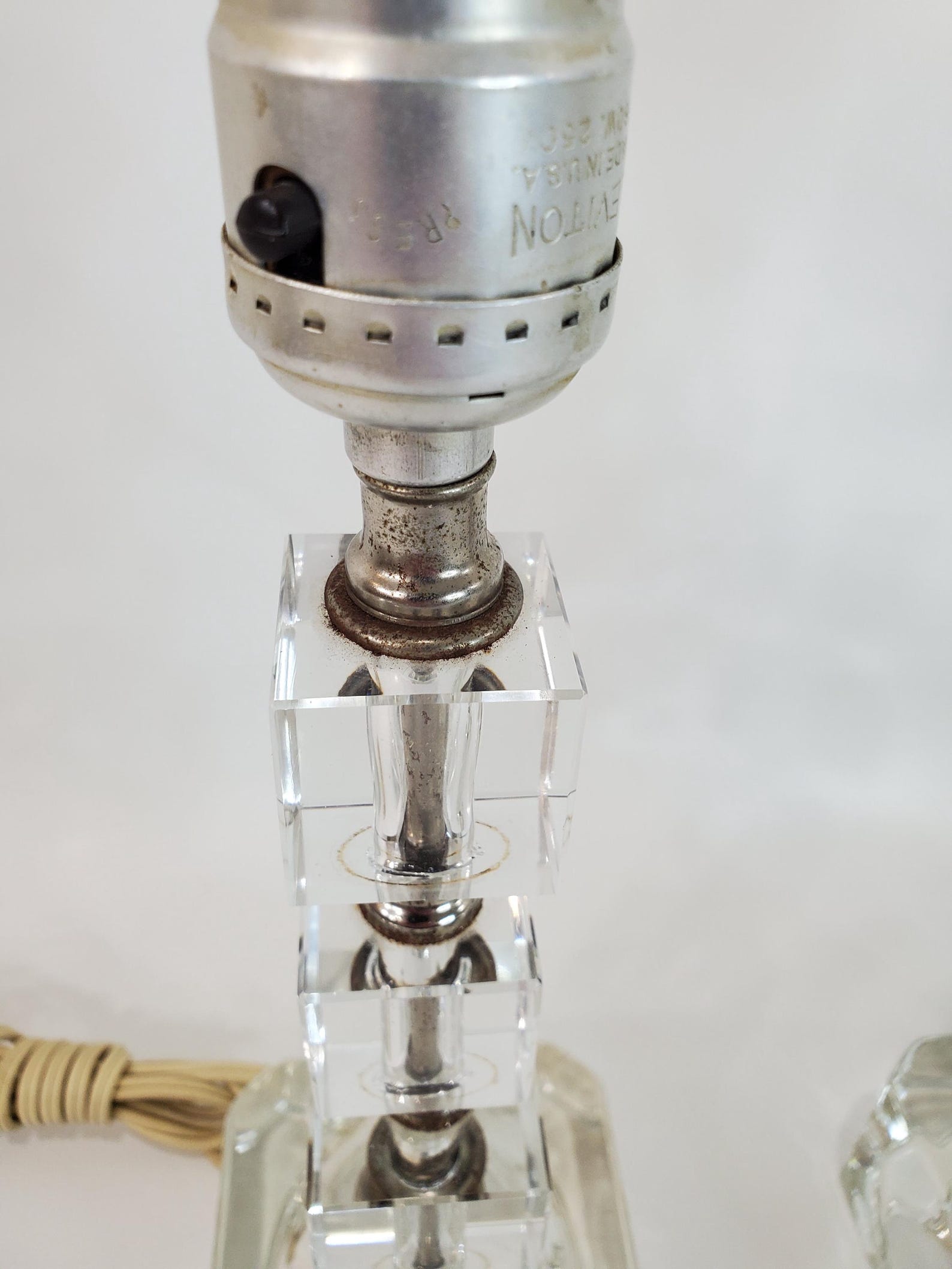 Vintage Lucite Dresser Boudoir Stacked Block Lamps - Etsy