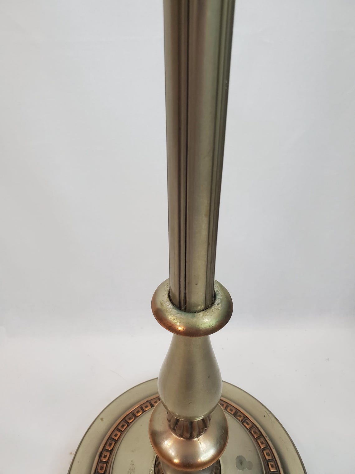 Vintage Nickel and Copper Accent Torchiere Floor Lamp - Etsy