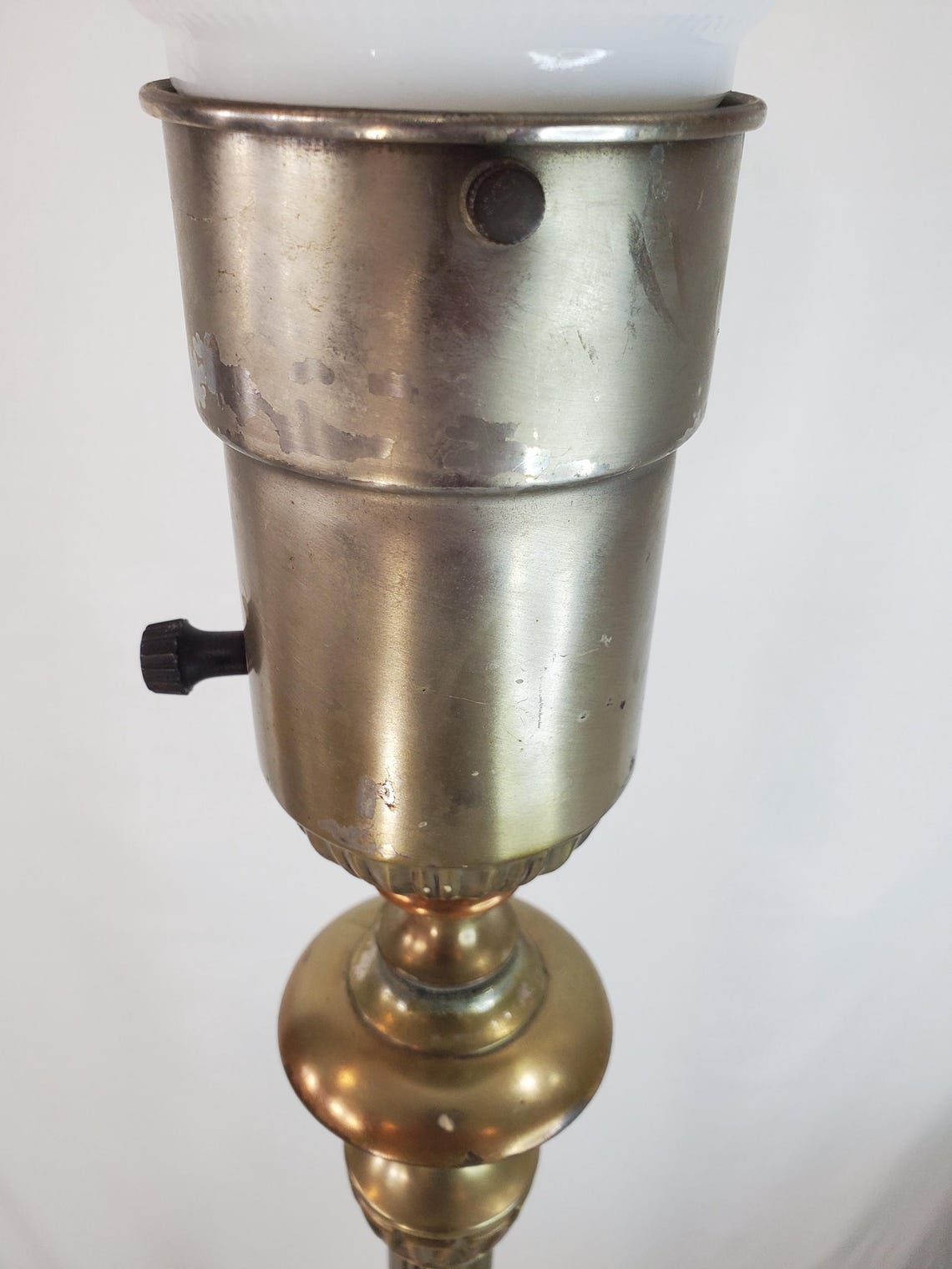 Vintage Nickel and Copper Accent Torchiere Floor Lamp - Etsy