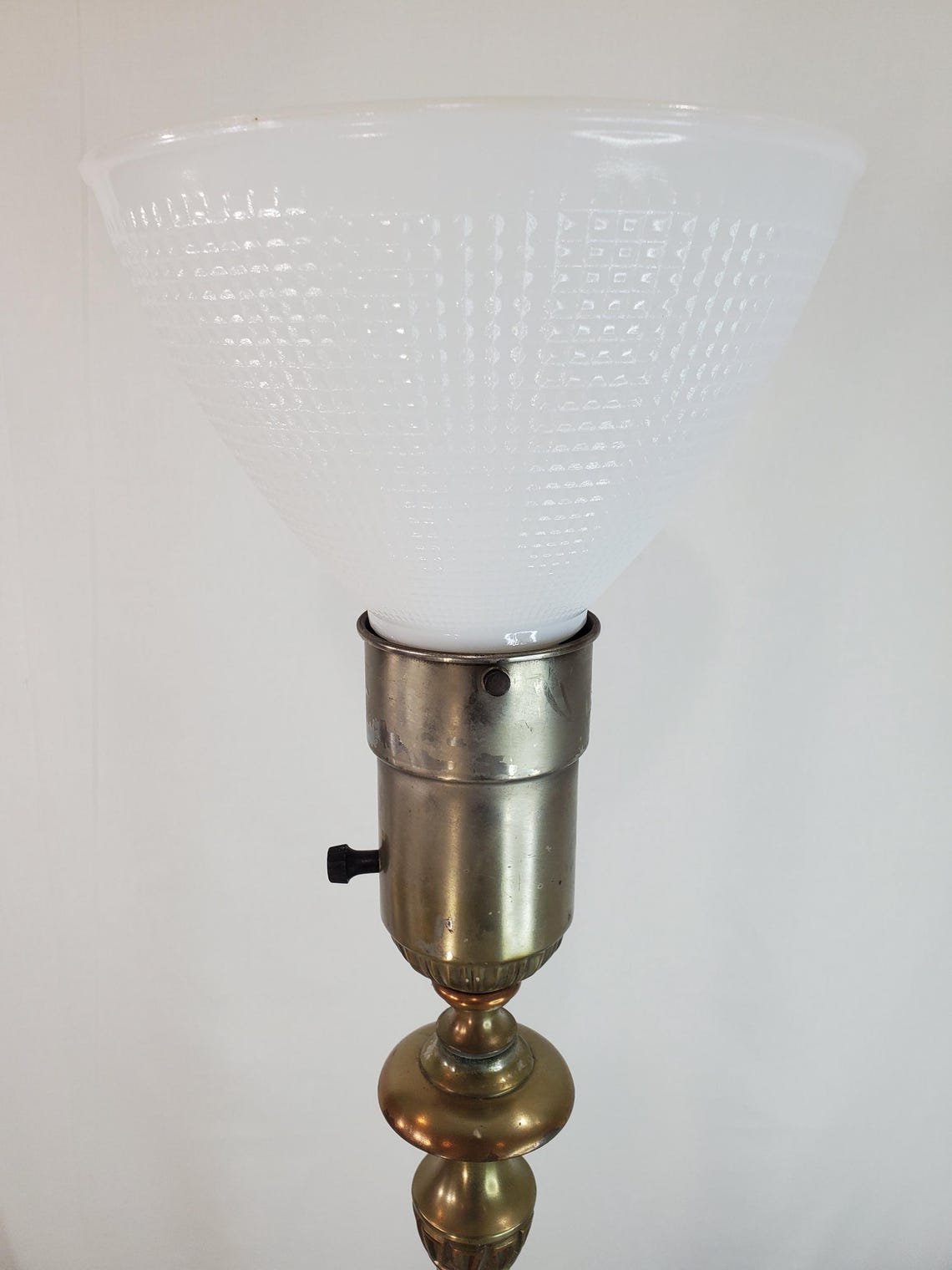 Vintage Nickel and Copper Accent Torchiere Floor Lamp - Etsy
