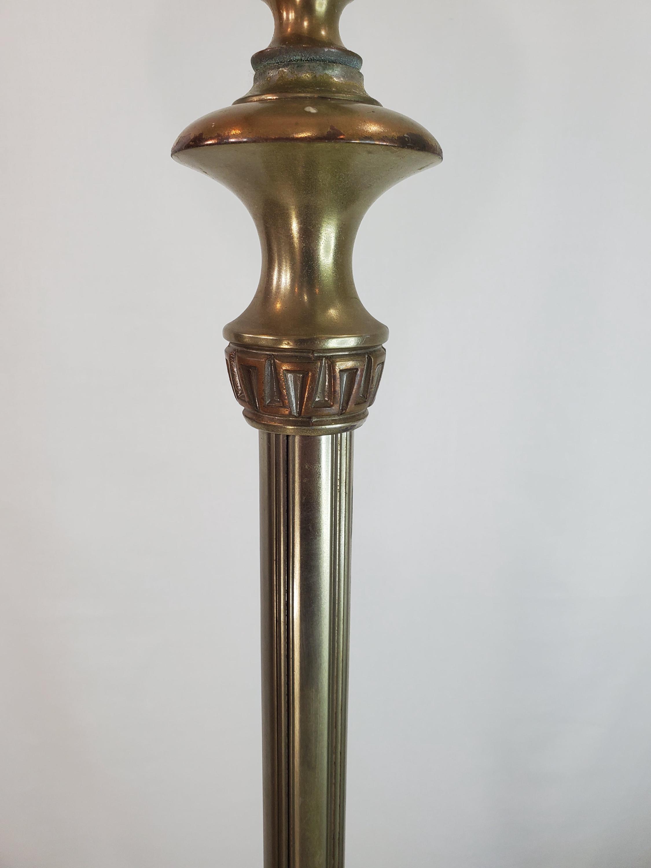Vintage Nickel and Copper Accent Torchiere Floor Lamp - Etsy