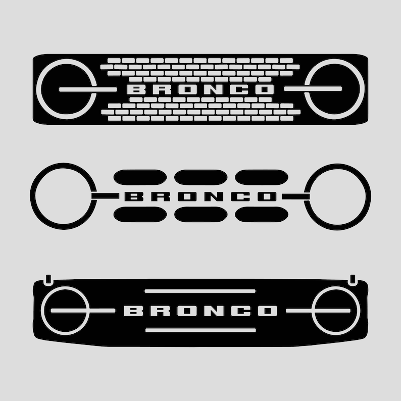 Bronco SVG PNG Cricut Silhouette Cut Files, Bronco Grill, Ford Bronco ...