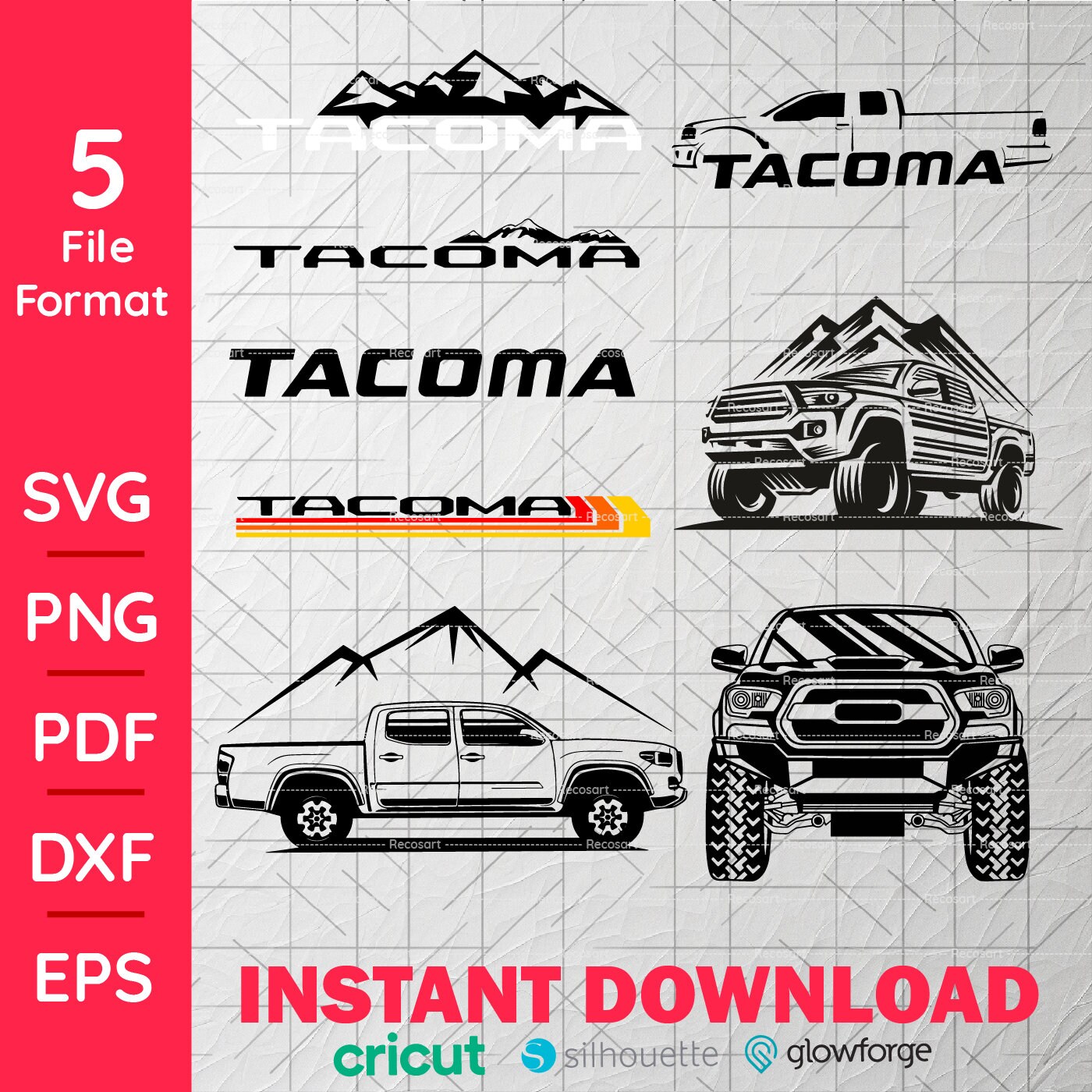 Tacoma SVG Ready to Use for Cricut Transparent Background High ...