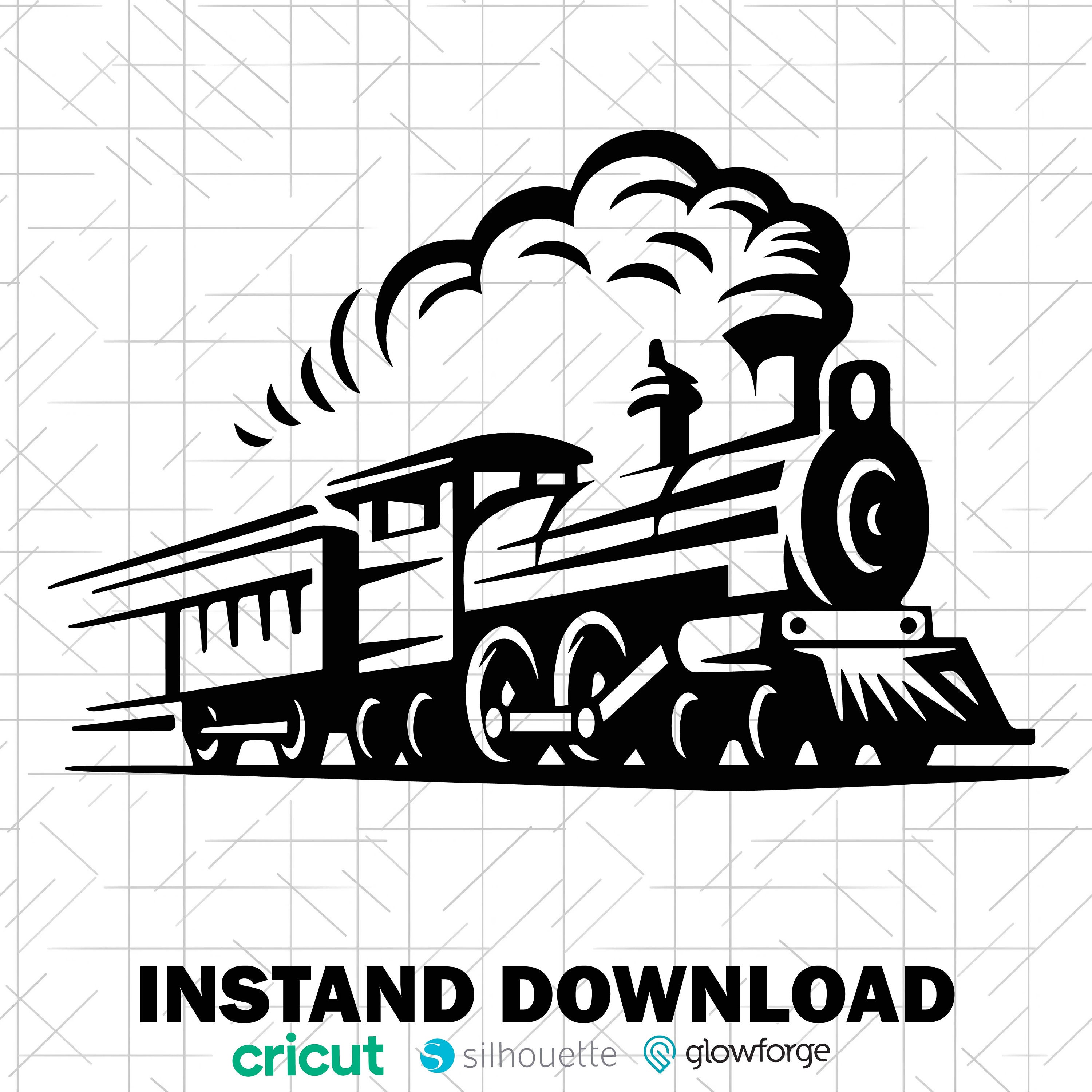 TRAIN SVG, Train Clipart, Train Svg Cut File for Cricut, Mountain Svg ...