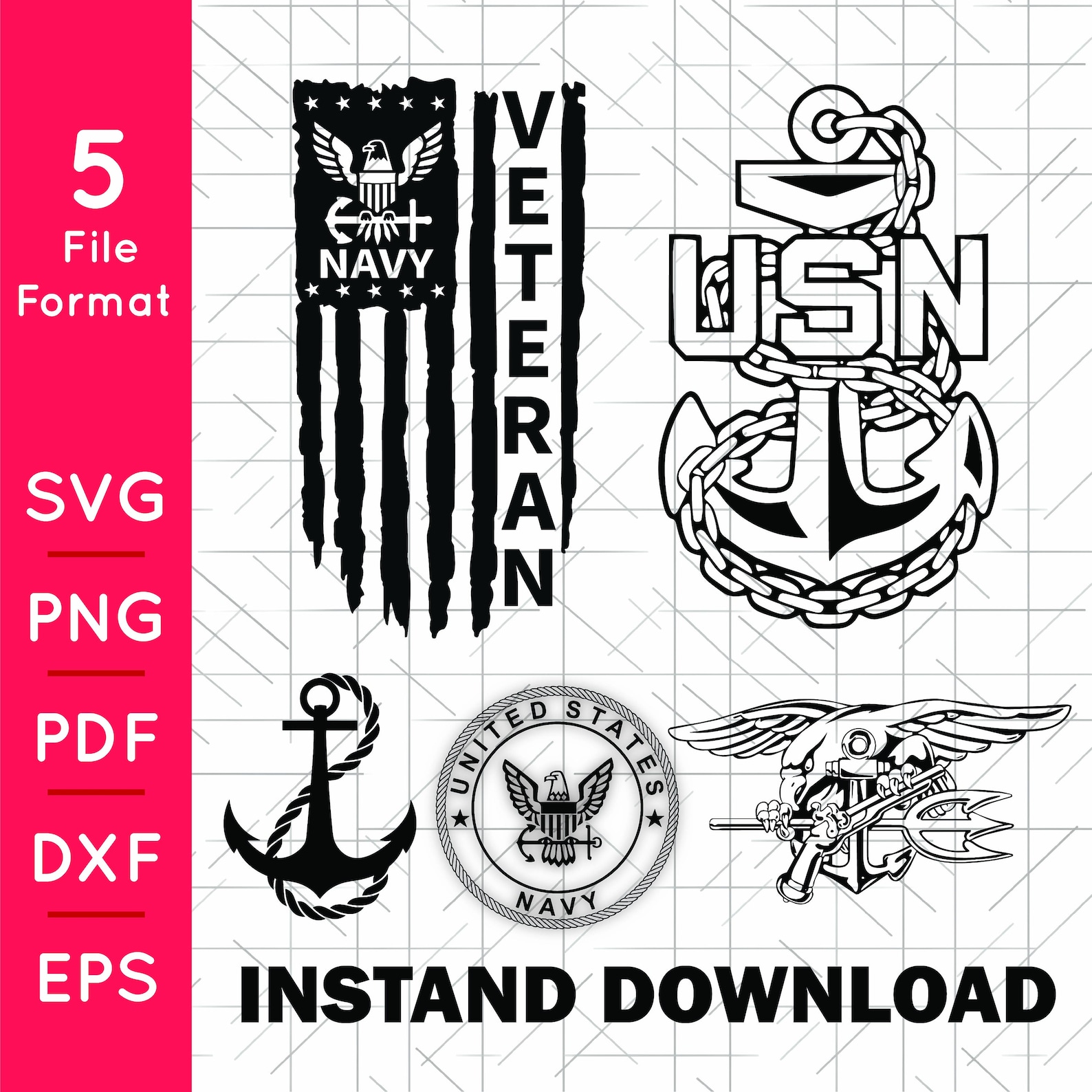 US Navy Svg, US Navy Anchor, USA Svg, Us Navy Military Logo Svg, Navy ...