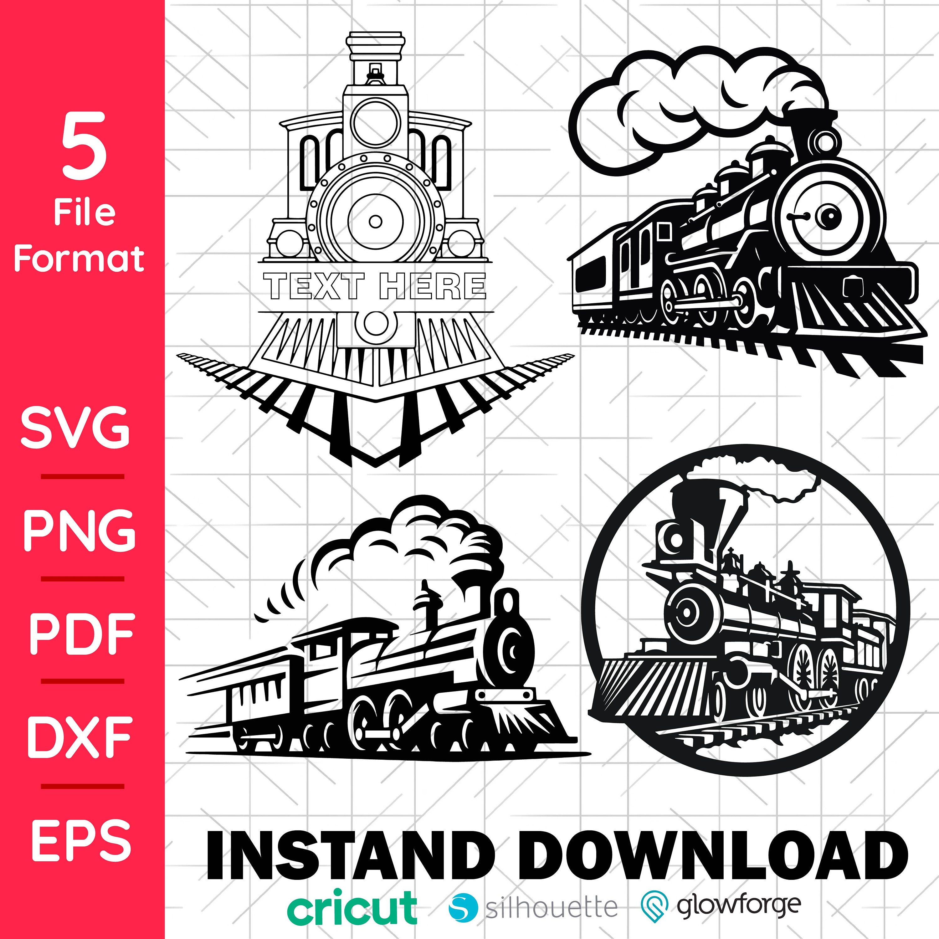 TRAIN SVG, Train Clipart, Train Svg Cut File for Cricut, Mountain Svg ...