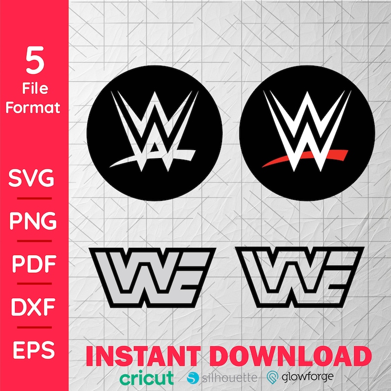 WWE Wrestle SVG PNG DXF_ Cricut, Silhouette, Cut Files - Etsy