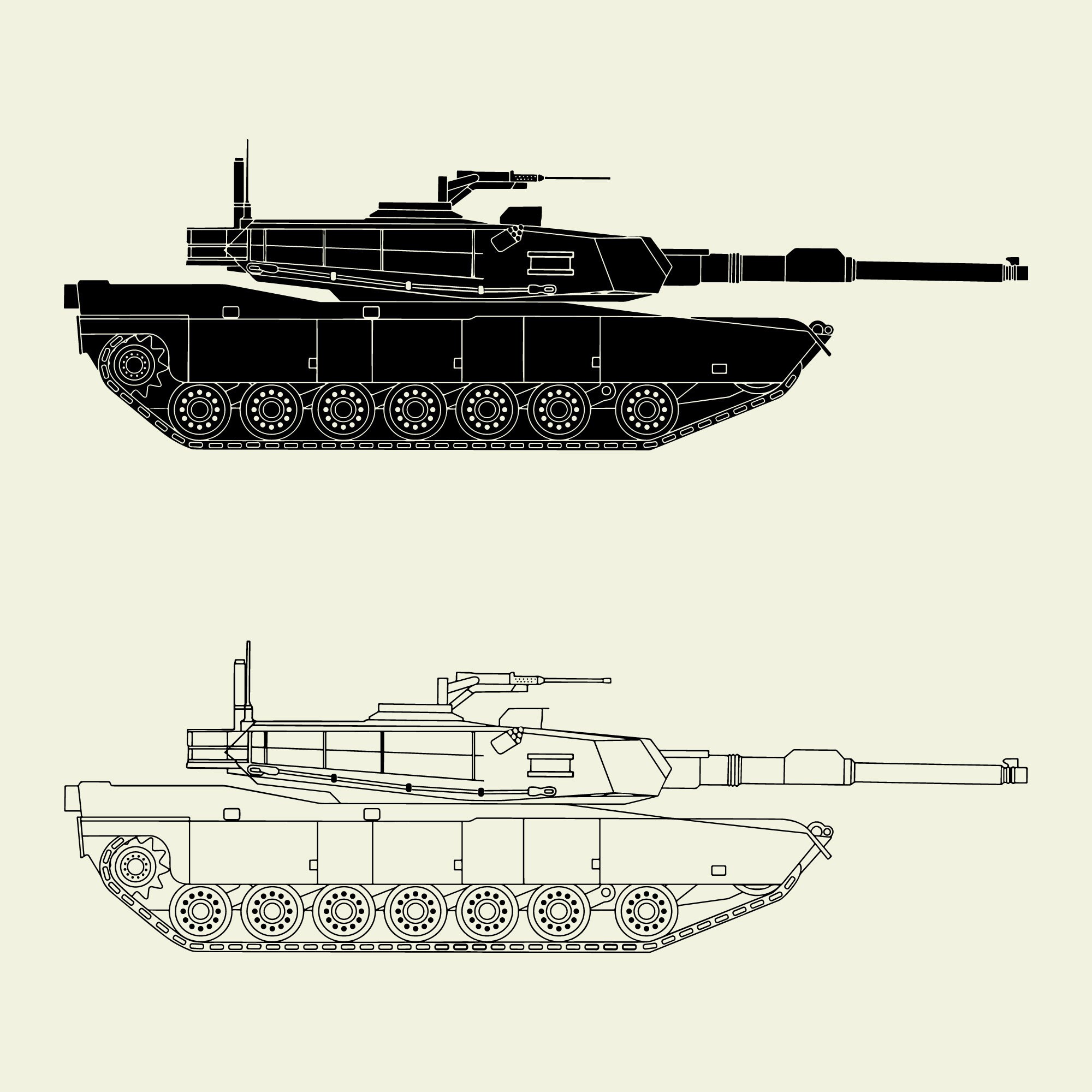 Abrams Tank Svg Eps Dxf Png Jpg. M1 Abrams Vector Image - Etsy