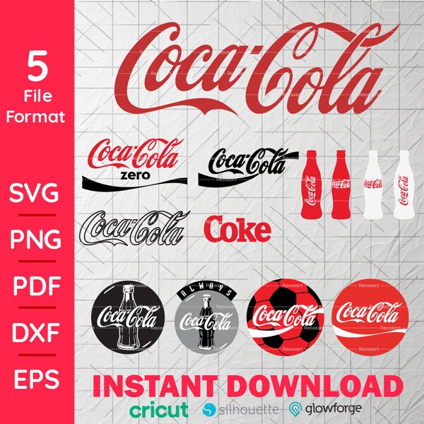 Coke Logos Svg - Etsy