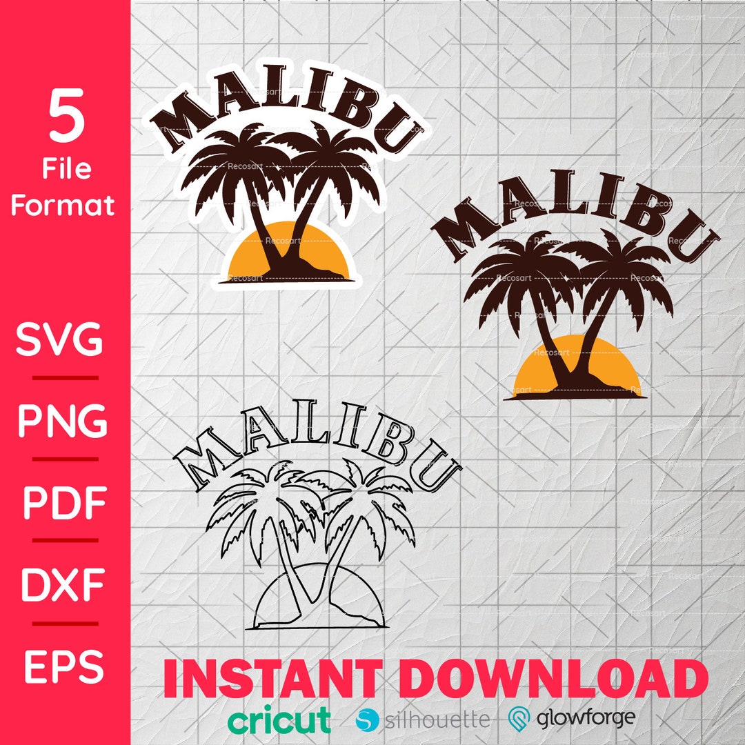 Malibu SVG PNG DXF_ Cricut, Silhouette, Cut Files - Etsy