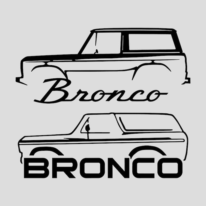 Bronco SVG PNG Cricut Silhouette Cut Files, Bronco Grill, Ford Bronco ...