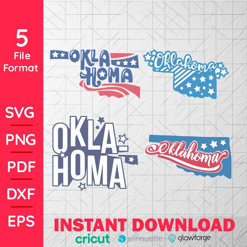 Oklahoma SVG PNG DXF Cricut, Silhouette, Cut Files - Etsy Australia