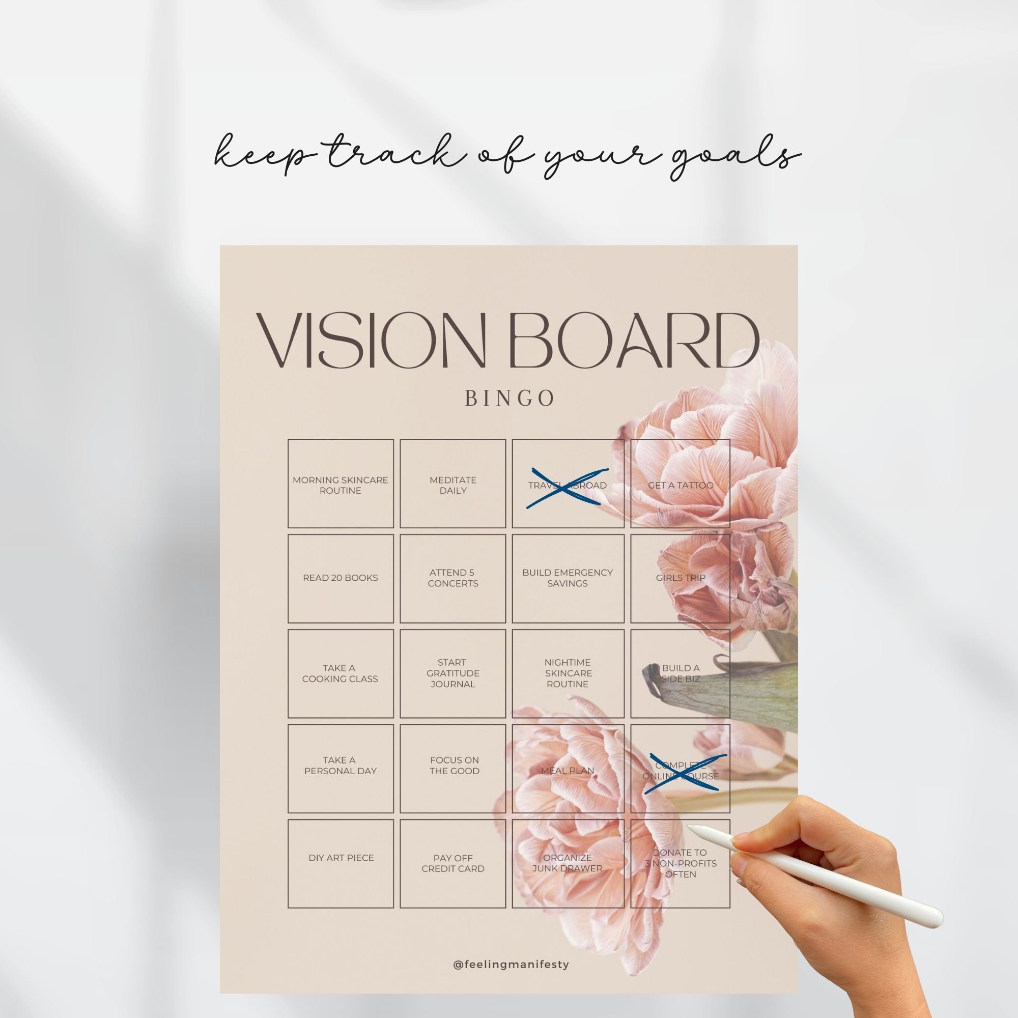 Vision Board Bingo Vision Board Vision Board Party - Etsy