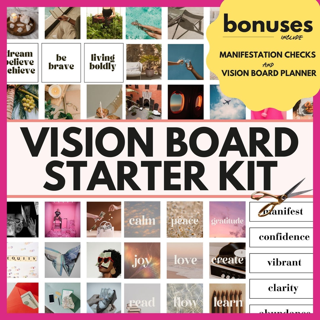 2024 Vision Board Vision Board Kit Vision Board Printables Vision Board Planner Vision Board ...