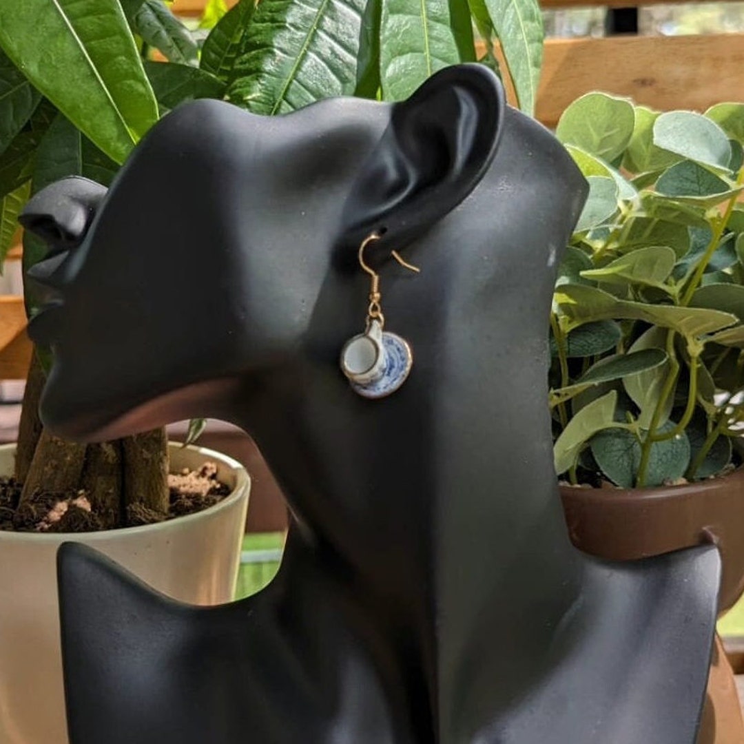 Tea Set Earrings (cup and Saucer) - Etsy