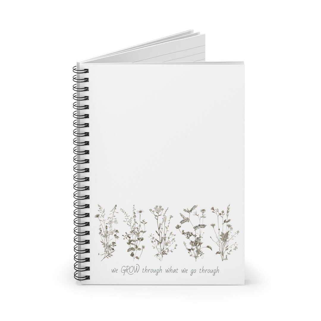 Pressed Flowers Notebook - Flower Garden Lover Gift - Boho Wildflowers ...