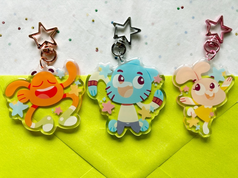 The Amazing World of Gumball | Acrylic Keychain Charms - Etsy