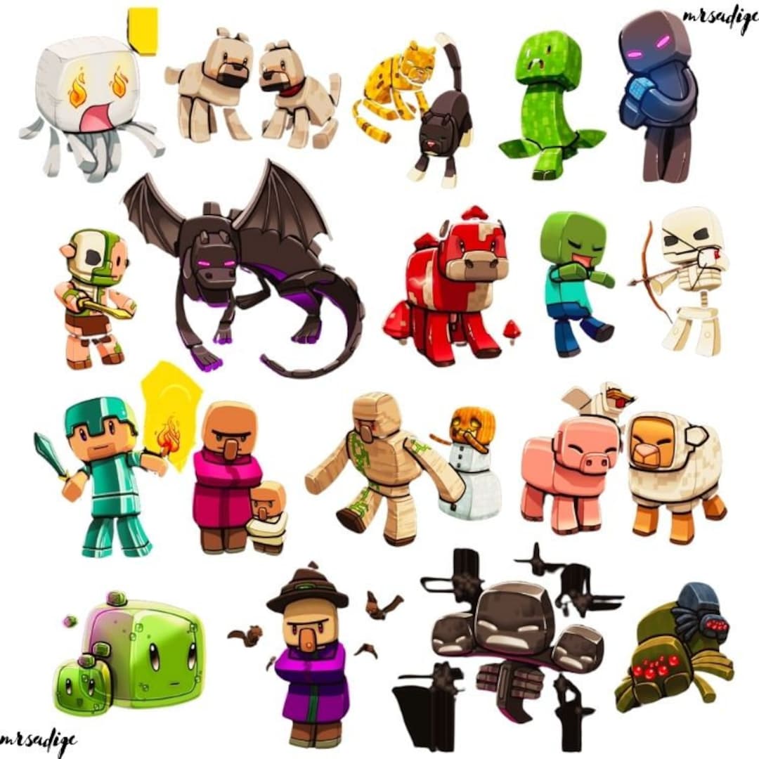 Minecraft Character Svg,png,jpg - Etsy Canada