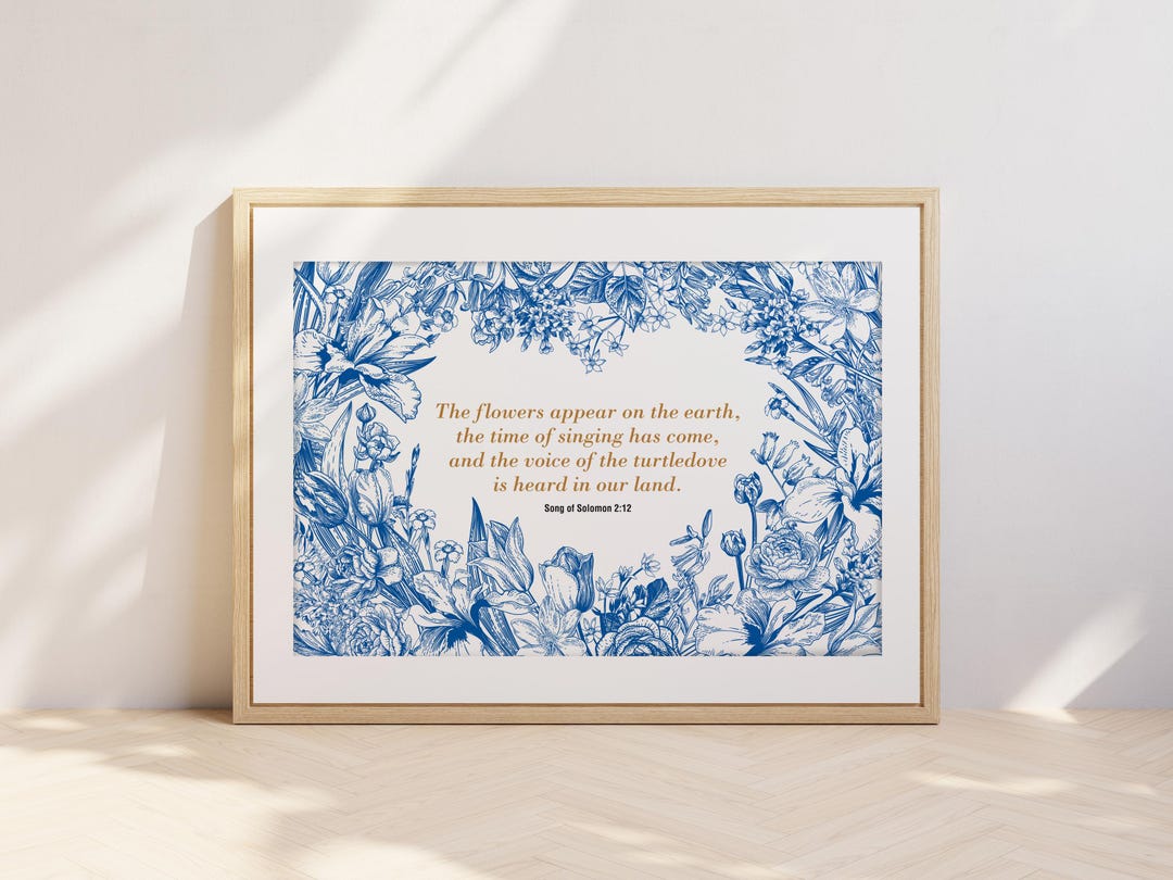 Bible Verse Song of Solomon 2:12, Modern Scripture Art, Christian Home ...