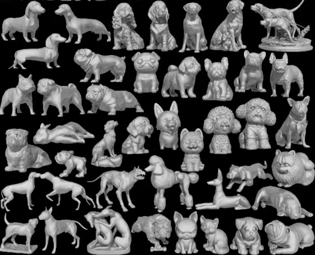 52 Dog STL Designs: 3D Printing Models for Pet Lovers (PDF Download ...