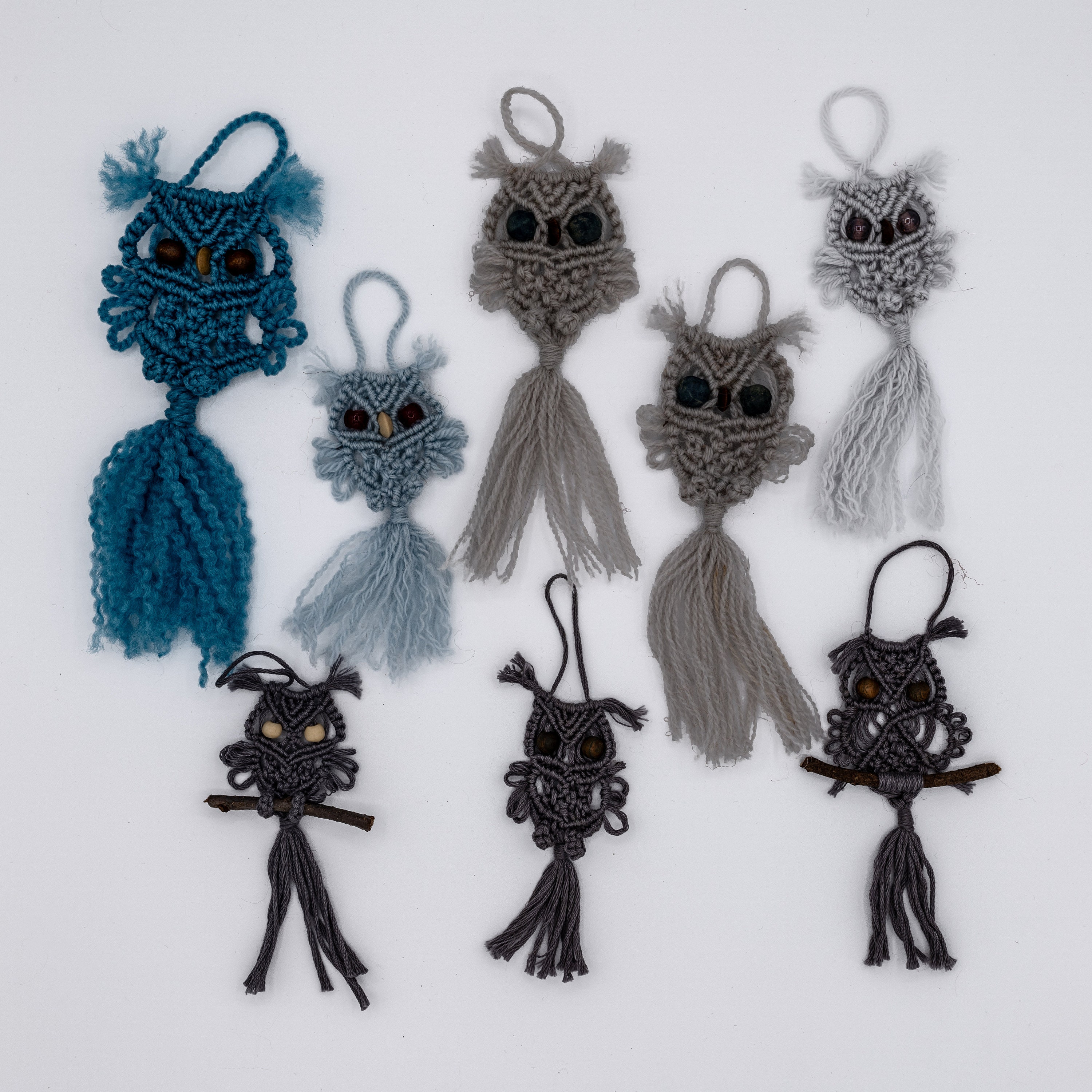 Miniature Macrame Owls in Various Colors and Sizes. Handmade With Love ...