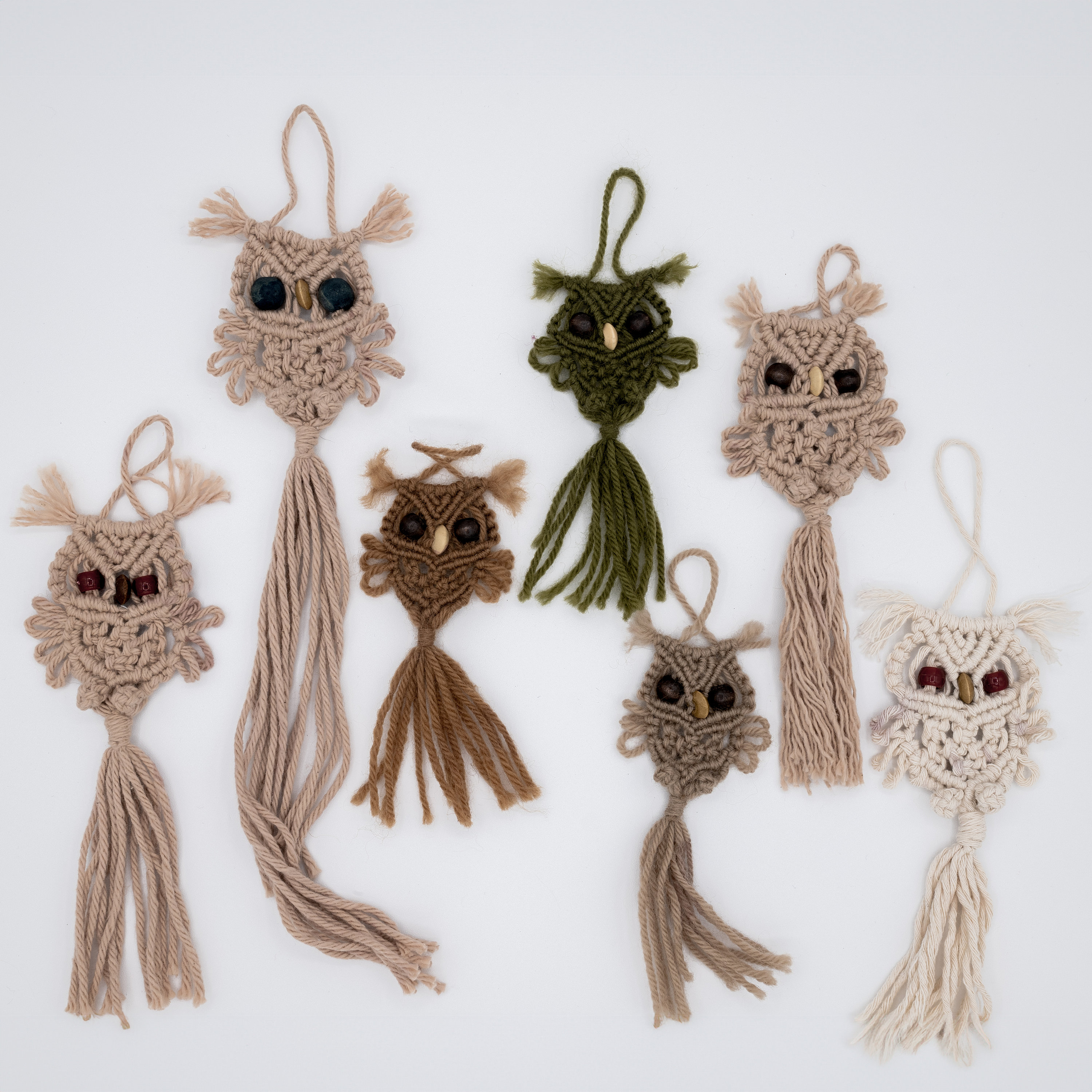 Miniature Macrame Owls in Various Colors and Sizes. Handmade With Love ...
