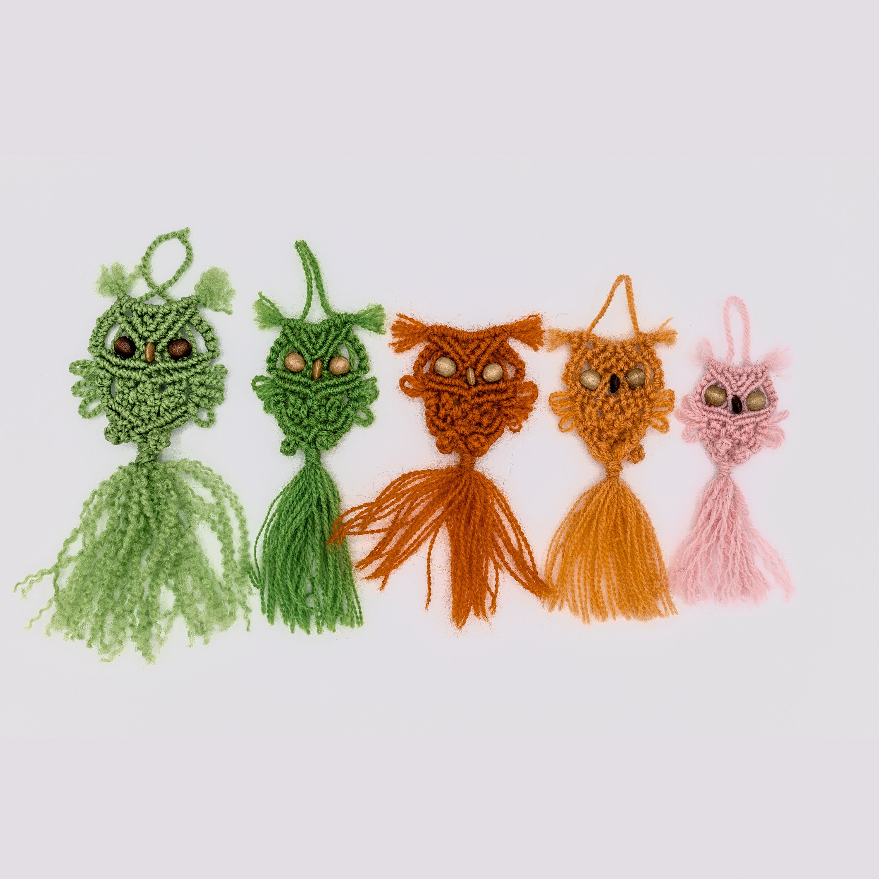 Miniature Macrame Owls in Various Colors and Sizes. Handmade With Love ...