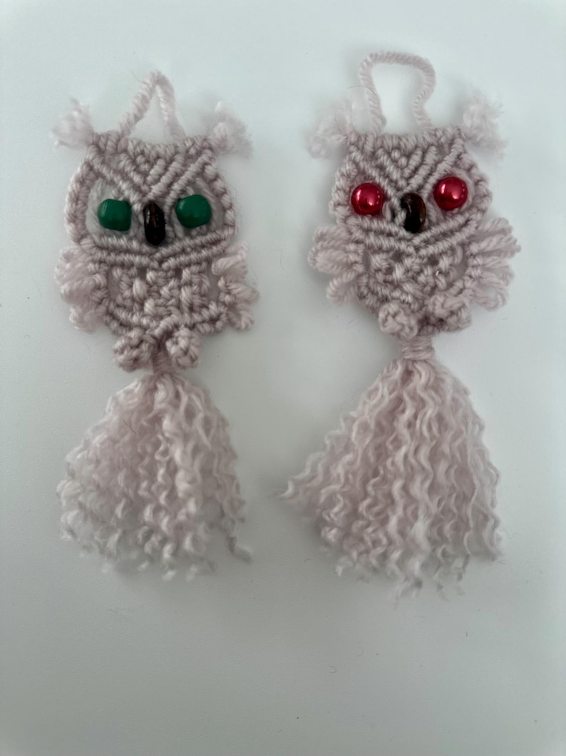 Miniature Macrame Owls in Various Colors and Sizes. Handmade With Love ...