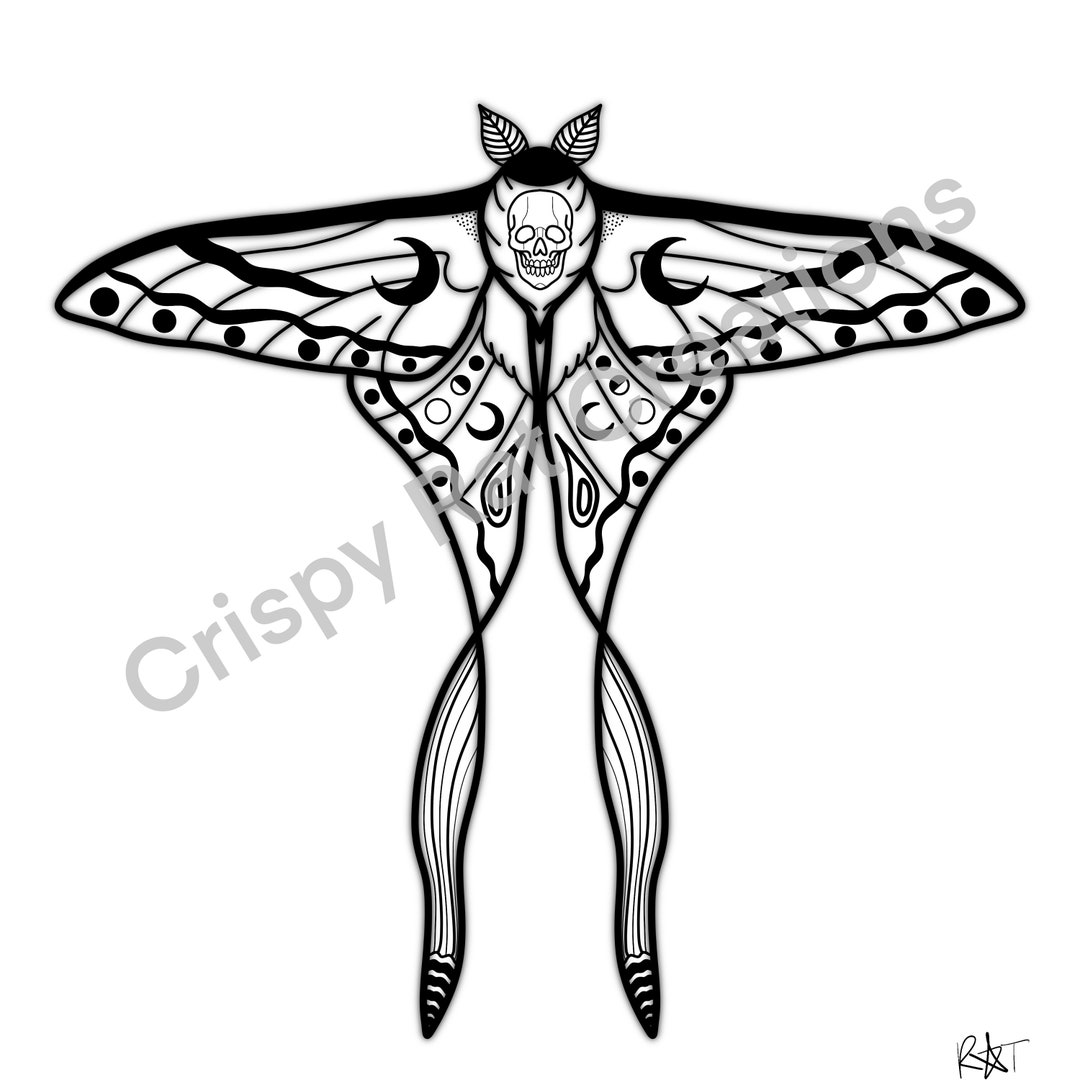 Luna Death Moth Art Digital Download - Etsy