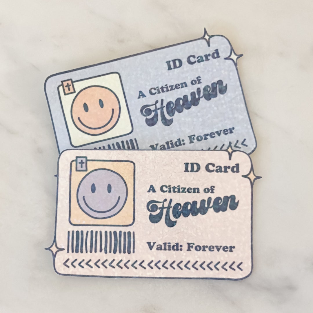 Personalized Smiley Wonderland: Customizable ID Card Holographic Vinyl ...