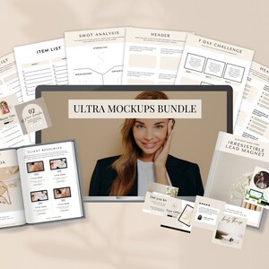 PLR Editable Mockups Bundle - Etsy