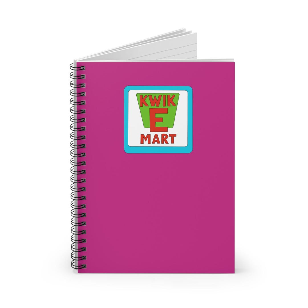 Pink Kwik-e-mart Logo Simpsons Spiral Notebook Ruled Line Cartoon ...