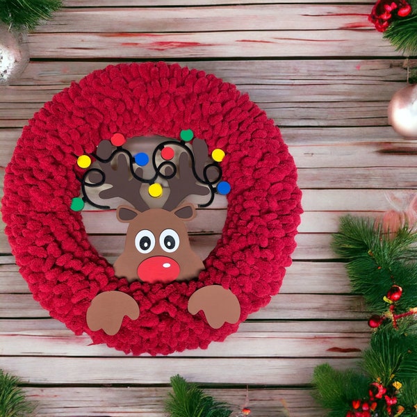 Reindeer Wreath - Etsy
