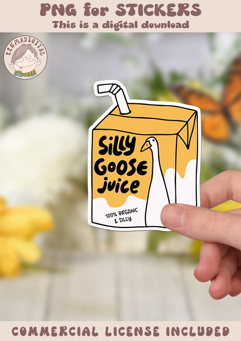 Silly Goose Juice PNG, Silly Goose PNG, Serious Goose Juice, Trendy PNG ...