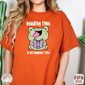 Reading Time is My Hoppiest Time PNG, Cute Trendy Bookish Design for ...