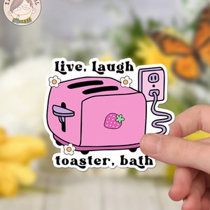 Live Laugh Toaster Bath PNG Digital Design for Stickers Sublimation ...