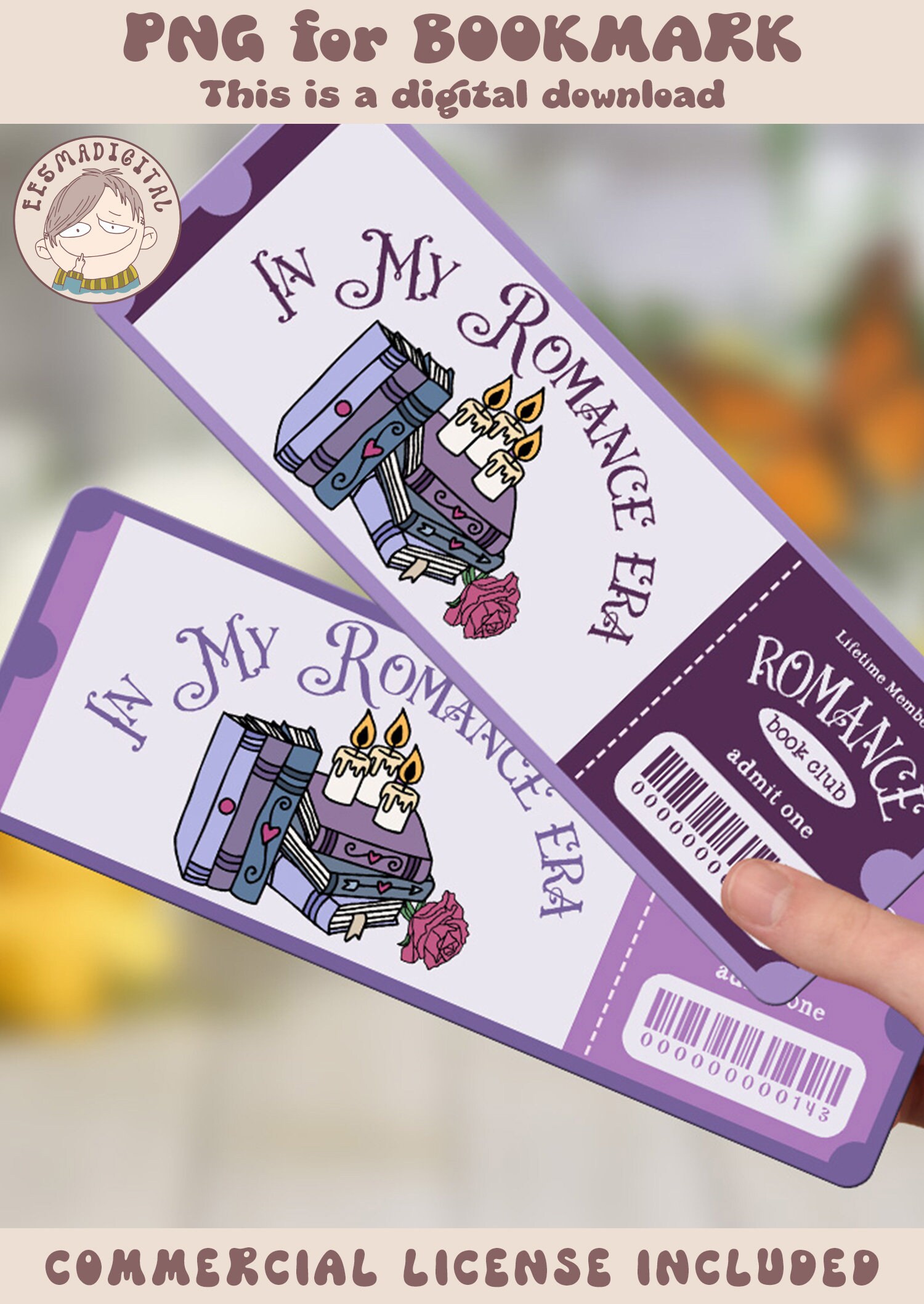 In My Romance Era Bookmark Design, Romance Book Club Bookmark PNG File ...