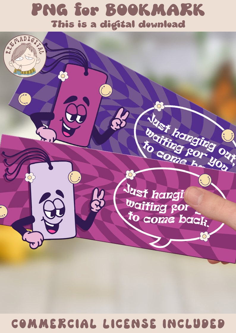 Funny Bookmark Quote Design, PNG File, Cute Checkered Creative Bookish ...