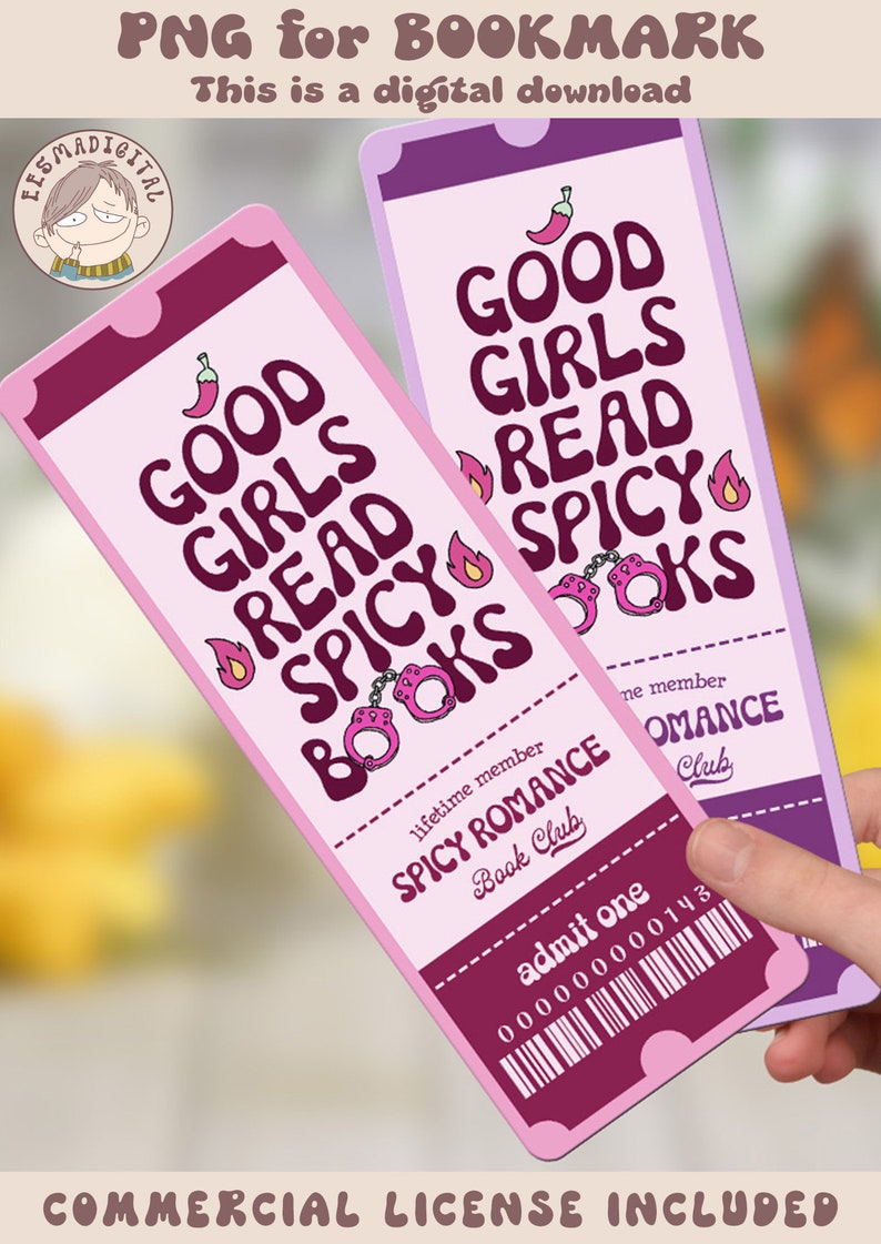 Good Girls Read Spicy Books Bookmark Design, Spicy Romance Book Club ...