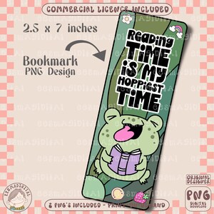 Reading Time is My Hoppiest Time Bookmark Design, Admit One PNG File ...