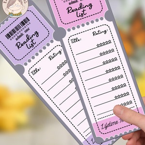 Reading List Bookmark Design, PNG File, Cute Artsy Creative Bookish ...