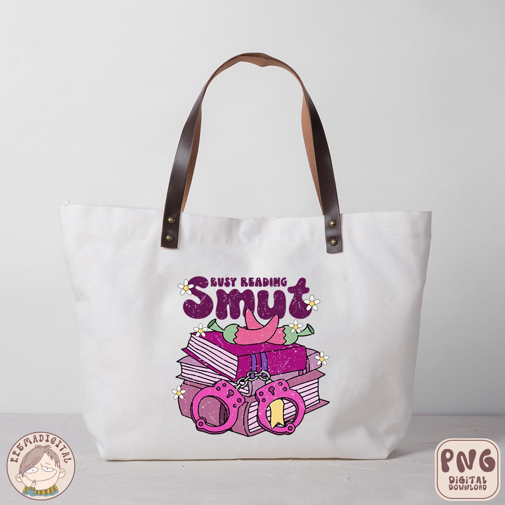 Busy Reading Smut PNG, Groovy Trendy Aesthetic Bookish Design for ...