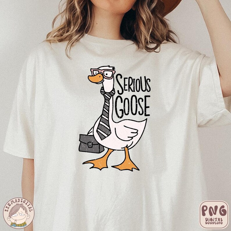 Serious Goose PNG, Sarcastic Funny Goose Png, Cute Goose PNG File ...
