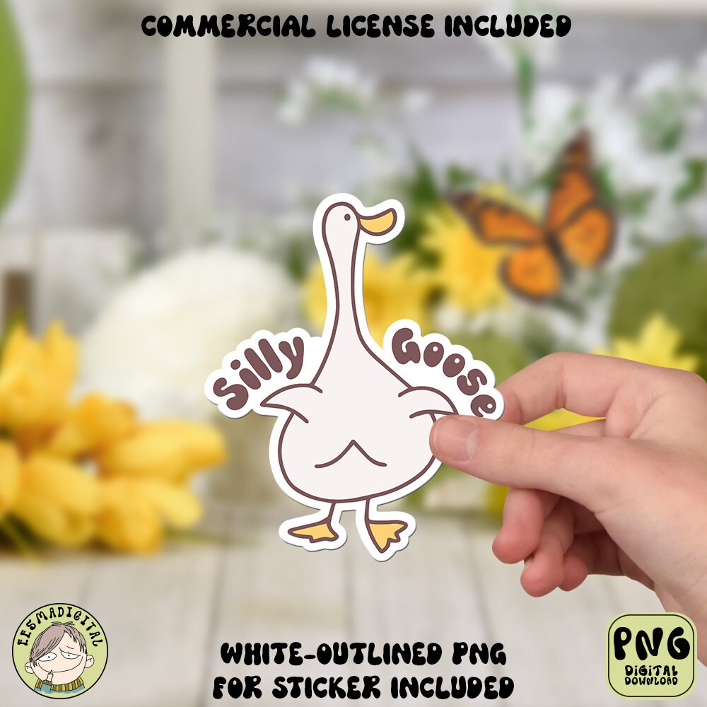 Silly Goose Png Silly Goose Drawing Png Funny Men's Shirt - Etsy