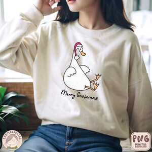 Goose Christmas Png, Merry Goosemas Png, Gooses With Santa Hat Png ...