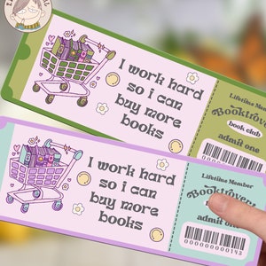 I Work Hard so I Can Buy More Books Bookmark Design, Booktroverts Book ...