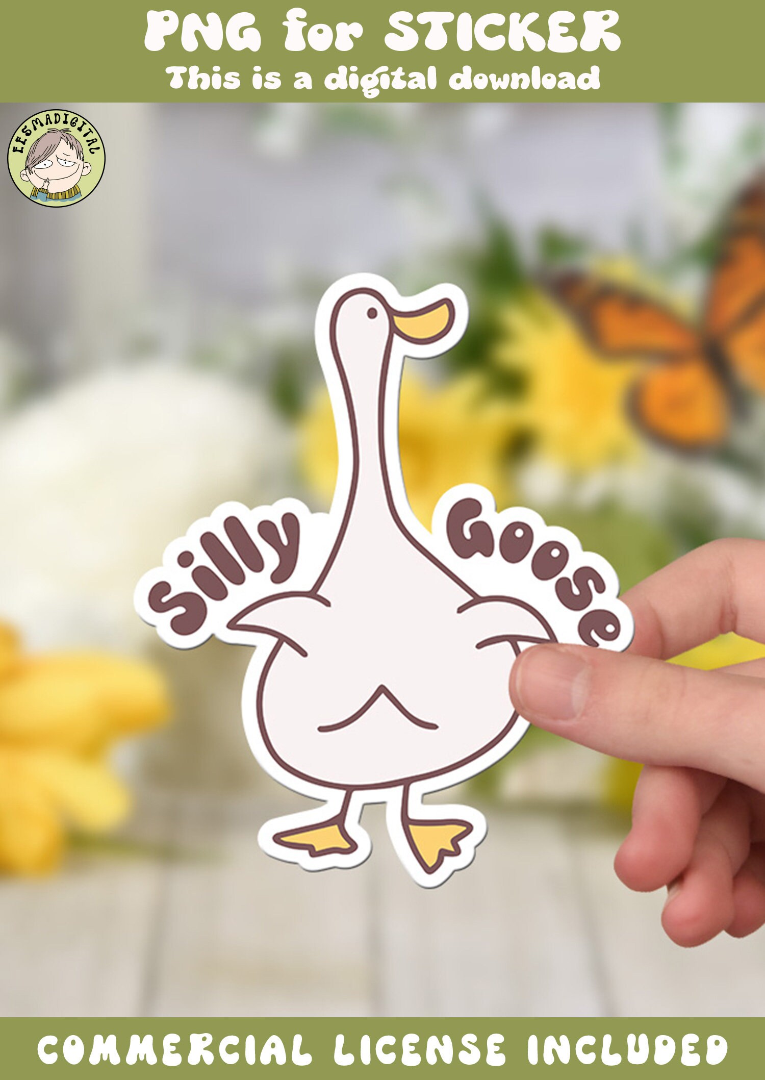 Silly Goose Png Silly Goose Drawing Png Funny Men's Shirt - Etsy