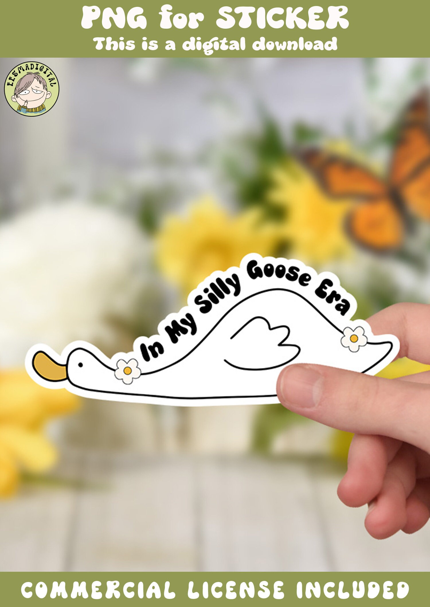 Silly Goose PNG, in My Silly Goose Era Png, Silly Goose on the Loose ...